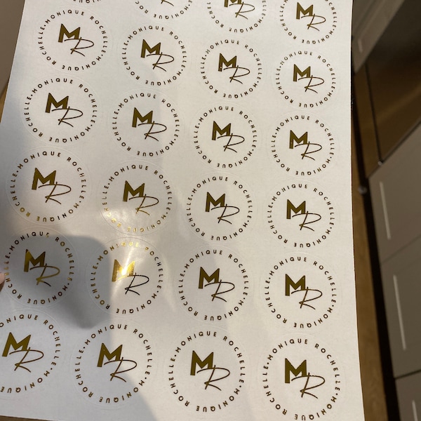 Real Foil Round Stickers, Personalized Round Labels, Perfect for ...
