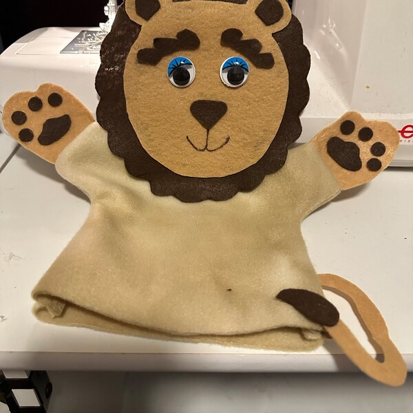 Lion Hand Puppet Pattern, PDF Pattern for Hand Puppet, Puppet Sewing ...