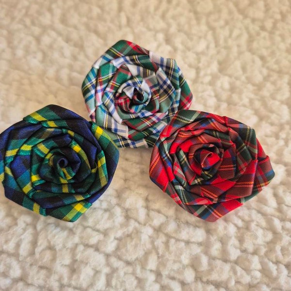 20 Roses in Your Tartan - Custom Tartan Ribbon Rose Wedding Package ...
