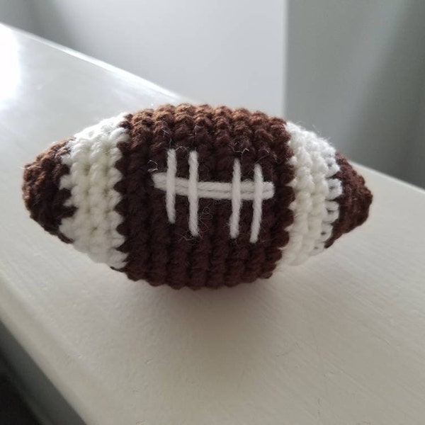 Football Crochet Toy, Amigurumi Ball, Sports Theme, Baby Rattle ...