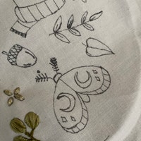 Printable Insects Embroidery Patterns Sheet, Butterfly Hand Embroidery ...
