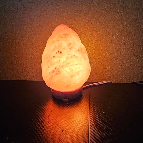 LARGE Natural Himalayan Salt Lamp - 8" Salt Rock Lamp + Chord/bulb ...