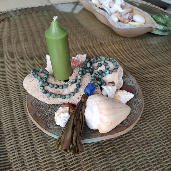 New Possibilities Mala, African Turquoise Mala Necklace - Lapis Lazuli ...