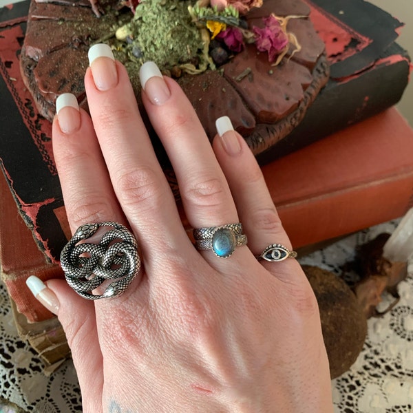 Silver Snake Ring Dragonscale Ring Dragon Scale Ring Snakeskin Ring ...