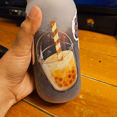 Boba Tea Sticker Transparent Sticker Vinyl Sticker Die Cut Sticker ...