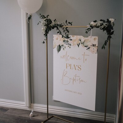 Christening Baptism Sign, Baptism Welcome Sign, Printable Baptism Sign ...