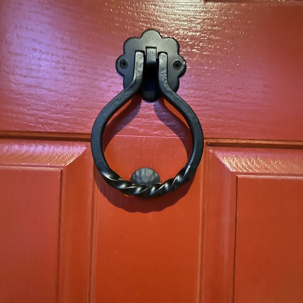 Elegant and Simple Style Door Knocker With Twisted Pear Shaped Ring - Etsy