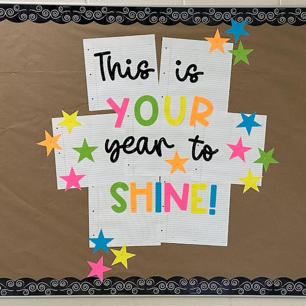 Back to School Bulletin Board Kit - Custom Grade Bright Colors - Pre ...