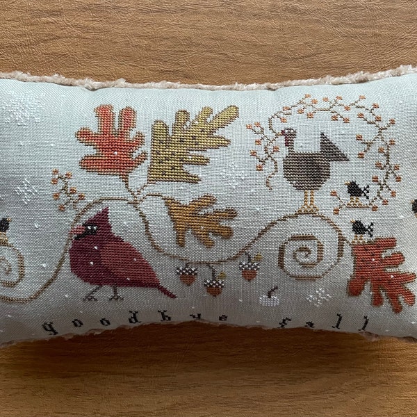 Pink Cross Stitch Pin Pillow. April Pin Keep. Monthly Pillow With April ...