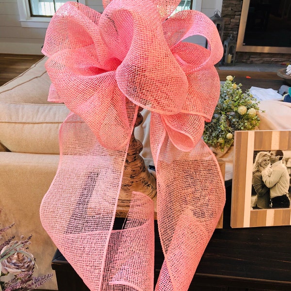 Light Pink Poly Burlap Mesh 10 Inch, Poly Burlap Mesh, Mesh for Wreaths ...