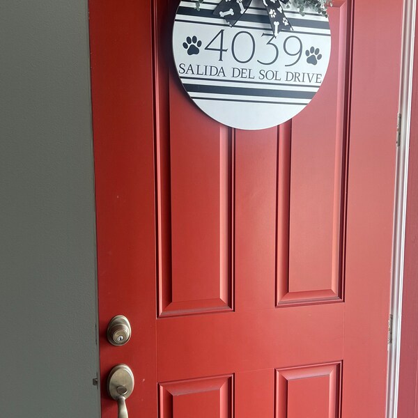 Front Door Address Sign | Address Door Sign | House Number Sign | Door ...