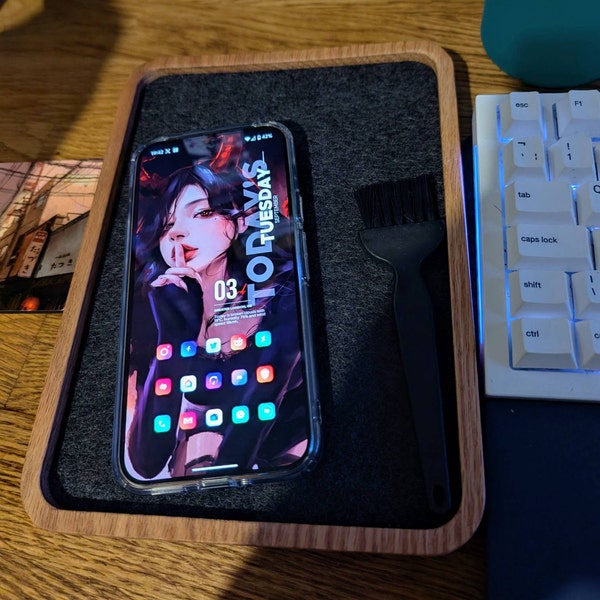 Wool Mousepad Wool Felt and Cork Mouse Pad, Antimicrobial Merino Wool ...