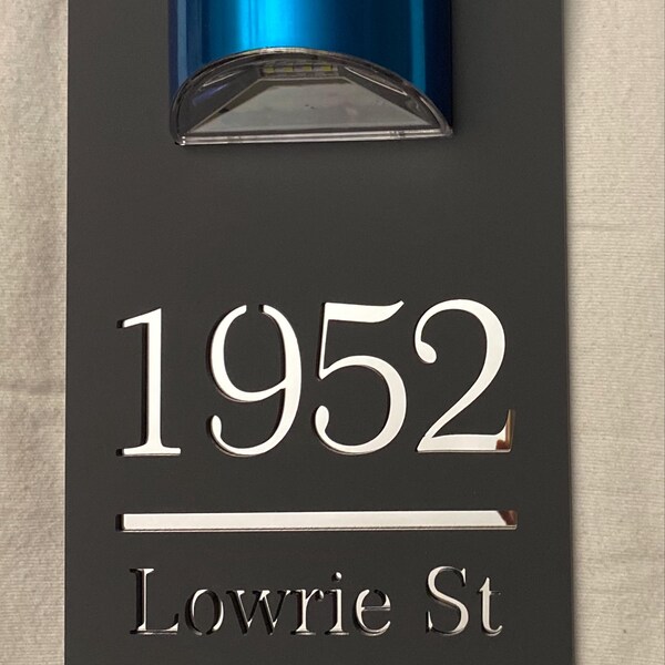 Solar House Number Sign Address, Illuminated Address Plaque, Custom ...