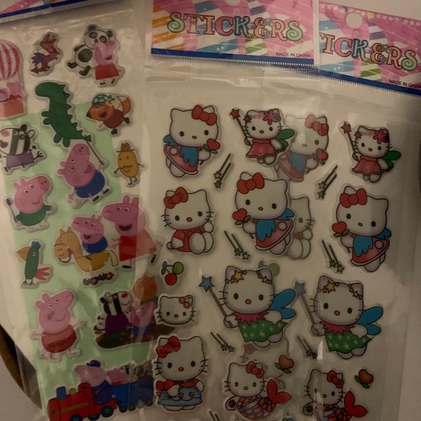 Cartoon Characters Sticker Sheet / Kids Stickers / Cartoon Stickers ...