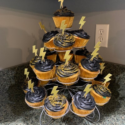 Lightning Bolt Cupcake Toppers, Lightning Food Picks, Comic Book ...