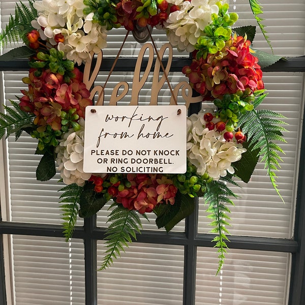 Working From Home Sign, Do Not Disturb Sign, Do Not Ring Doorbell, Do ...