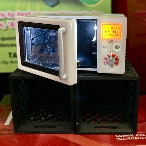 Miniature Microwave Dollhouse Miniatures 1:12 Scale 1/6 Kitchen ...
