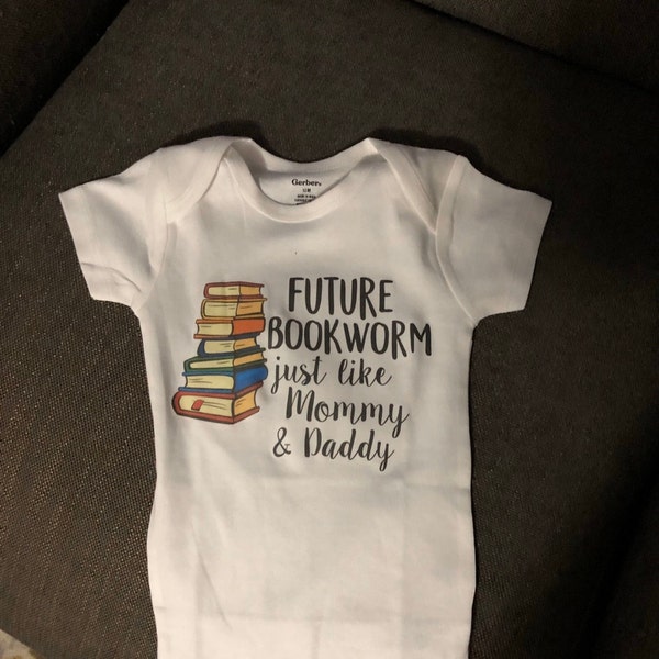 Future Bookworm Like Mommy Onesie®. My Mom Loves Reading. Book Nerd ...