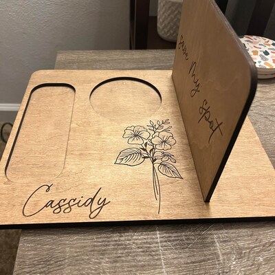 CUSTOM MESSAGE Book Stand Personalized Wooden Book Stand Book Mark Book ...