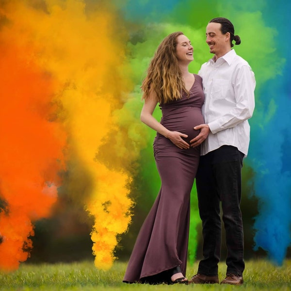 Maternity Rainbow Baby Smoke Bomb Digital Backdrop, Maternity Rainbow ...