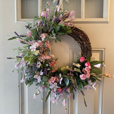 Lemon Wreath With Lavender, Summer Lemon Wreath, Wreath for Front Door ...