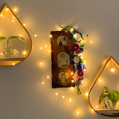 Wall Mount Diamond Planter With Saucer Geometric Wall - Etsy