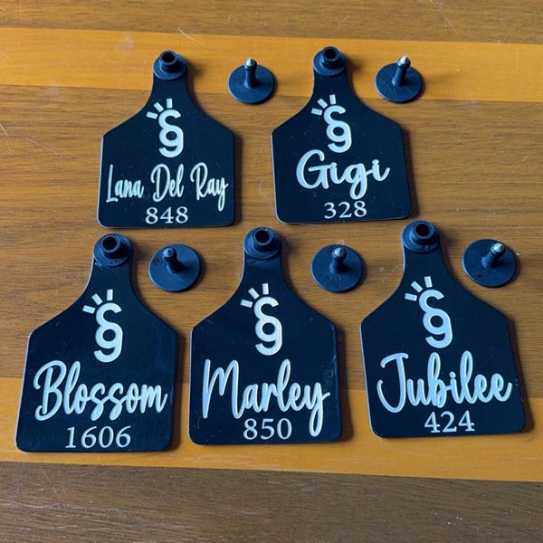 Personalized Laser Engraved Cow Ear Tags Cattle Ear Tags Custom ...