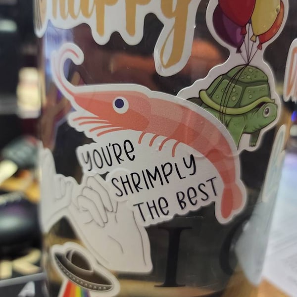 You're Shrimply the Best Sticker, Best Friend Gift, Funny Stickers ...