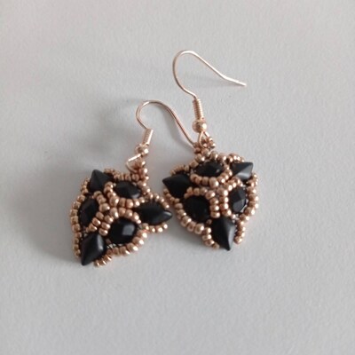Gaia Earrings Tutorial, Beaded Jewelry Pattern, Beading Tutorial, Beadweaving Pattern ...