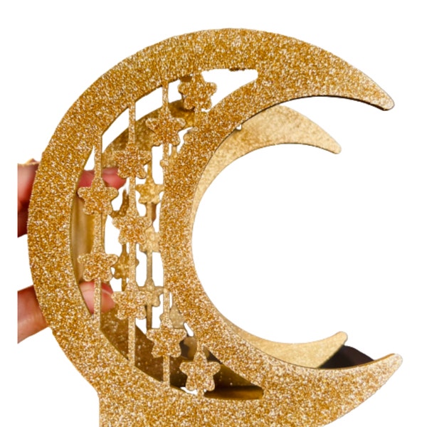 Moon Centerpiece, Laser Cut Files - Svg+dxf+pdf+ai+cdr+eps - Laser ...