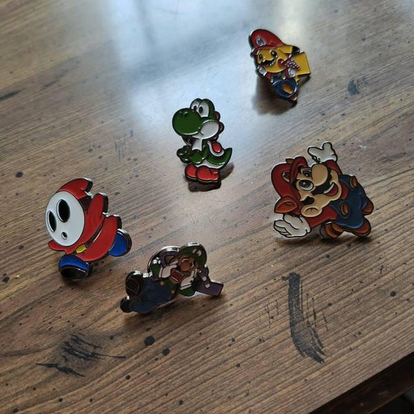 Super Mario Gaming Enamel Pins Gaming Gift for Her Funny Enamel Pin ...