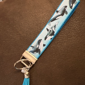 Orca Key Fob Killer Whale Key Fob Orca Keychain Orca Wristlet Dolphin ...