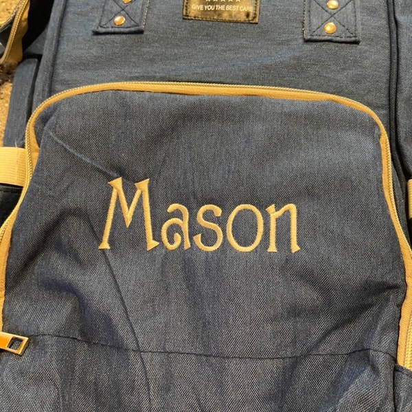 Monogrammed Diaper Bag Backpack: Personalized Waterproof Travel Nappy ...