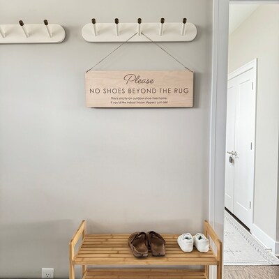 Leave Shoes at Entryway / No Shoes Sign / Shoes at Door Entryway Sign ...
