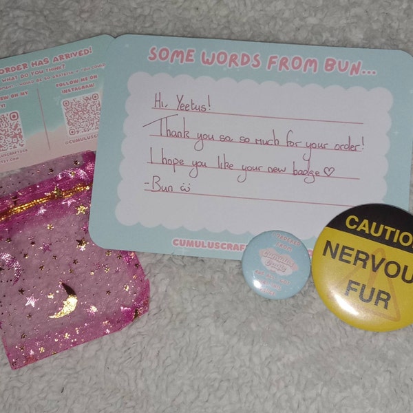 CAUTION Badges | Furry Nonverbal Communication Pin for Comic Cons ...