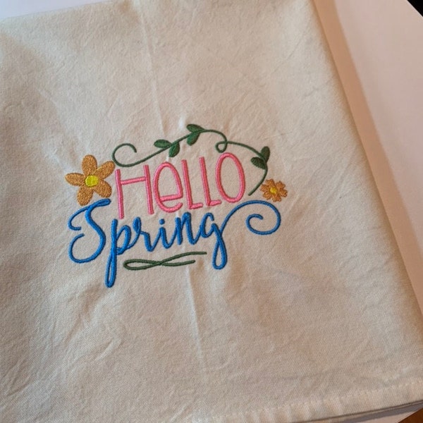 Hello Spring Embroidery Design -7 Sizes 10 Formats DST PES JEF Machine ...