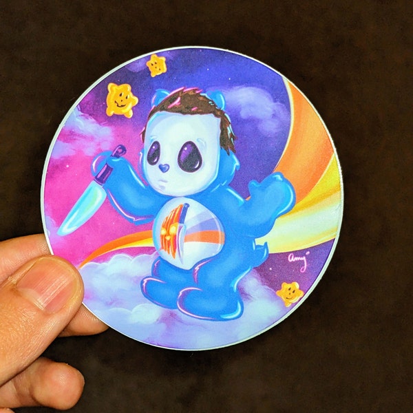 Ghostface Scarebear Sticker, Vinyl Sticker, 90s Stickers, Scream ...