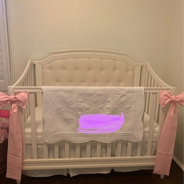 Nursery Crib Bows for Baby, Crib Sashes, Crib Bedding Decor, Nursery ...