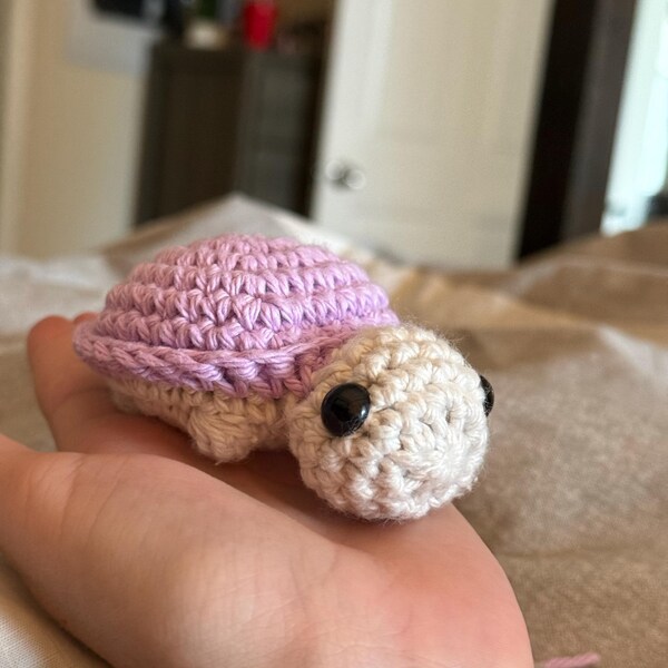 No Sew Baby Turtle Crochet Pattern, Miniature Turtle Amigurumi Pattern ...