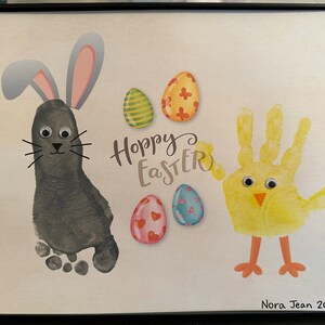 Bunny Chick / Footprint Handprint Hand Foot Art Craft / Hoppy Happy ...