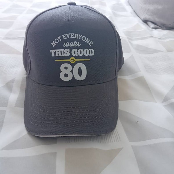 80th Birthday Hat Present Baseball Cap 80th Birthday Gift Keepsake Idea ...