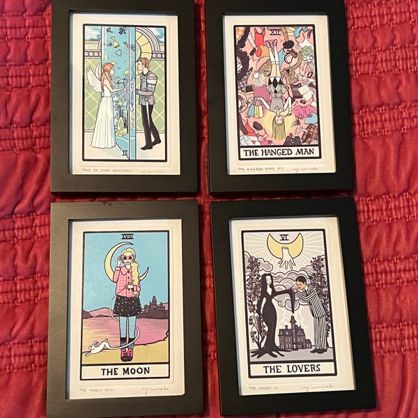 The Hanged Man XII - Tarot Card Art - 5x7 Art Print, Hand-cut and ...