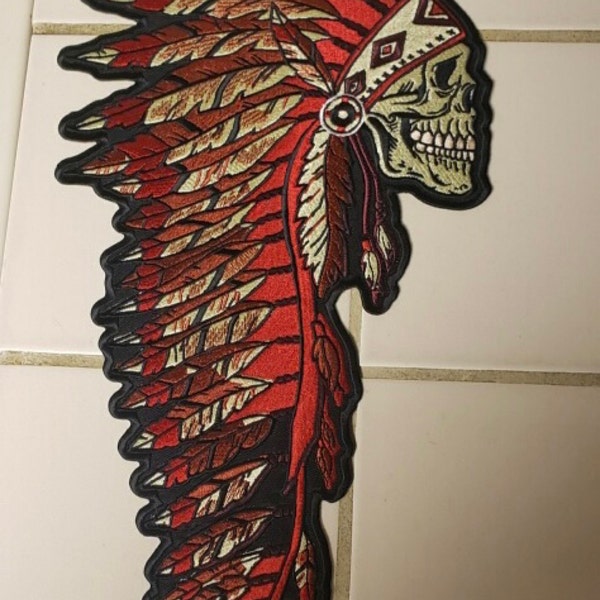INDIAN SKULL Patch for Custom Biker Vest - Etsy