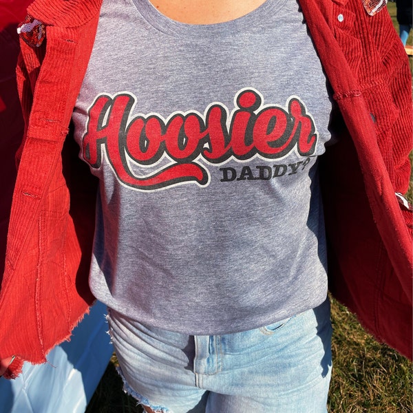 Hoosier Daddy T-shirt, Indiana Tshirt, Premium Ringspun Shirt, Very ...