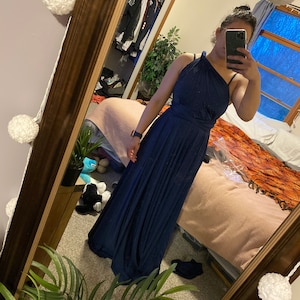 Bridesmaid Dress, Navy Infinity Dress Convertible Dress, Navy Blue Maxi ...