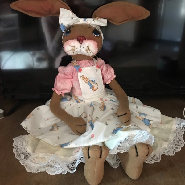 Primitive Bunny Pattern, Spring Pattern, Easter, PDF, E Pattern, Cloth ...