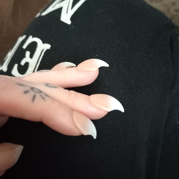 Westempress｜short Colored Claw Nail，handmade Sharp Claw Press on Nails ...