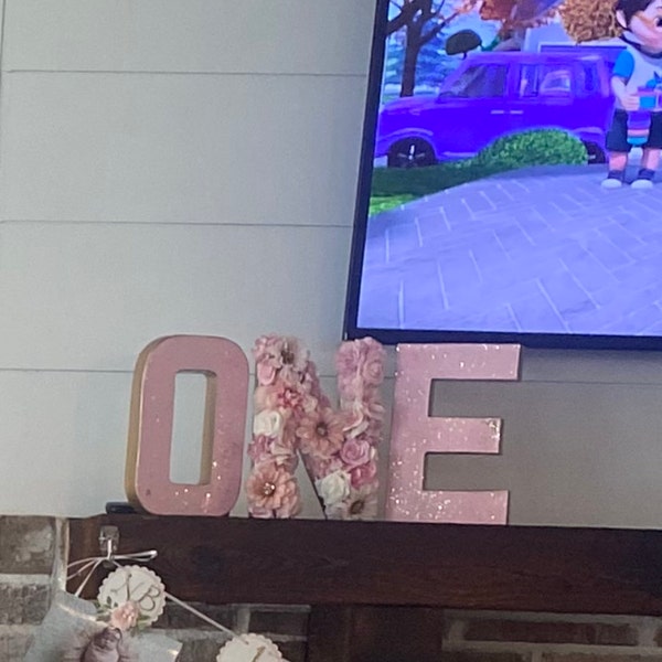 8 Inch Tall Pink Flower Sweet 16: Birthday Number OR Two Numbers of ...
