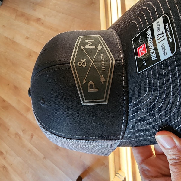 Custom Wedding Anniversary Couples Hats With Personalized Initials and ...