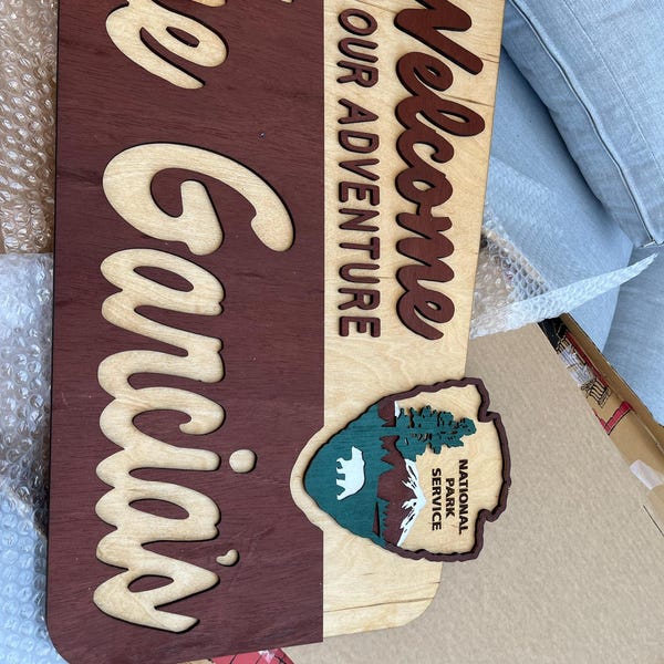 Custom National Park Sign, Wedding Sign, Camp Wedding, Hiker Gift ...